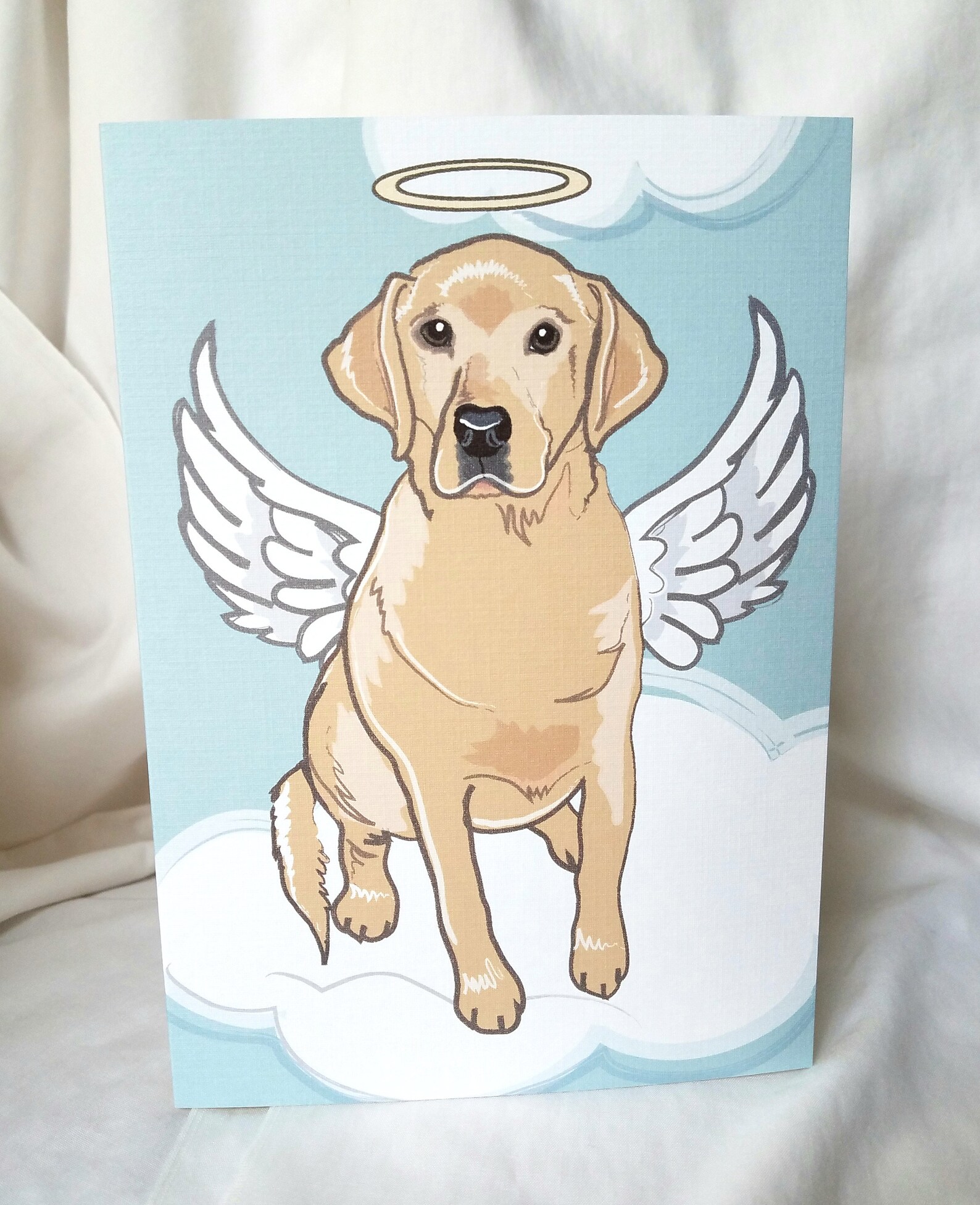 Angel Yellow Labrador Retriever Greeting Card | Etsy