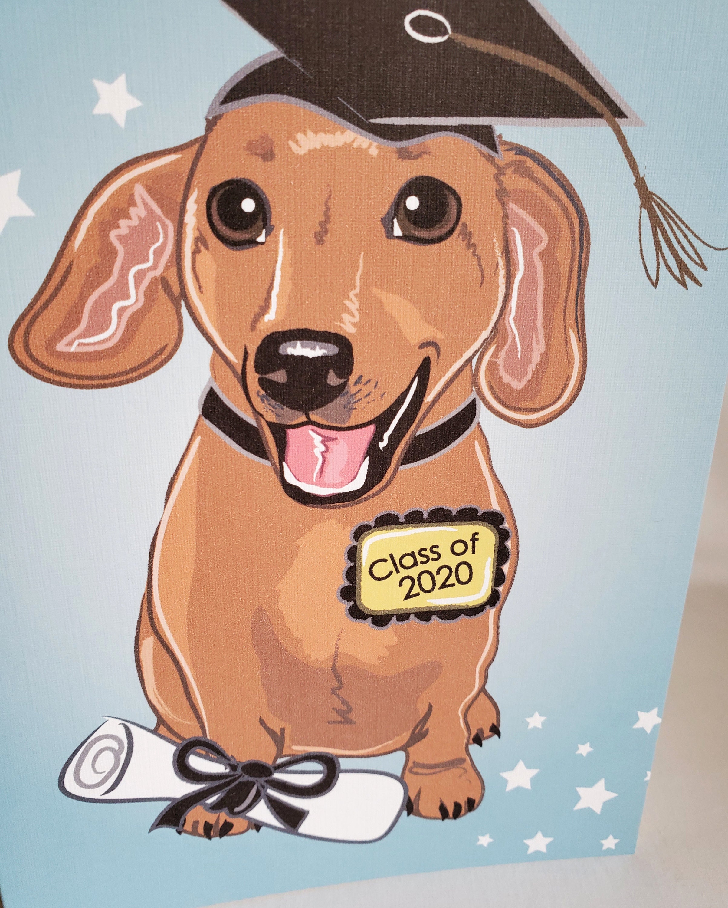 Dachshund Graduation Greeting Card | Etsy
