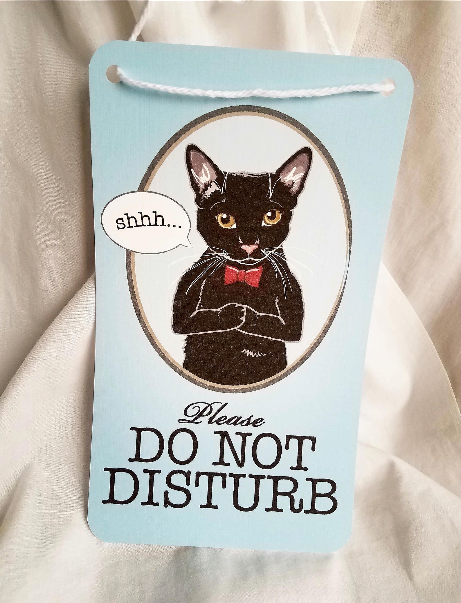 Black Cat Do Not Disturb Sign | Etsy
