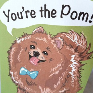 You're the Pom Greeting Card Red Pomeranian - Etsy