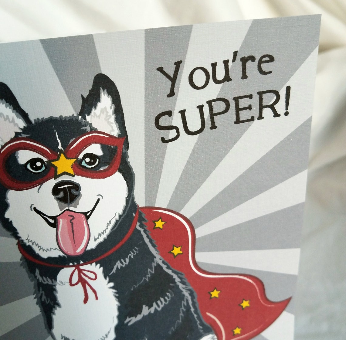 Super Husky Greeting Card - Etsy