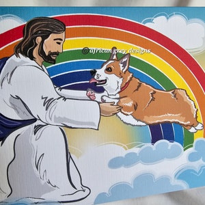 Heavenly Corgi Greeting Card - Etsy