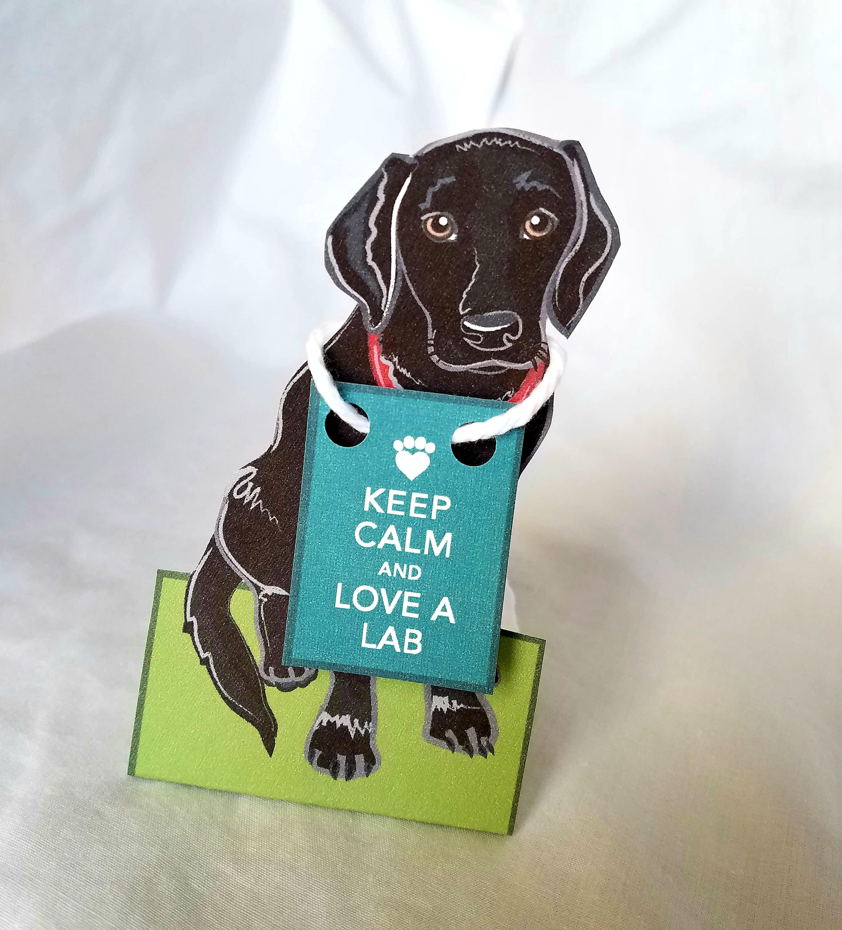 Keep Calm Black Lab Desk Decor Paper Doll - Etsy