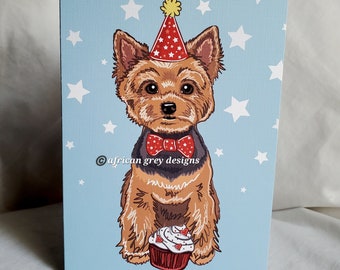 Dog Cards, Yorkie Card, Yorkie Birthday Card, Yorkshire Terrier ...
