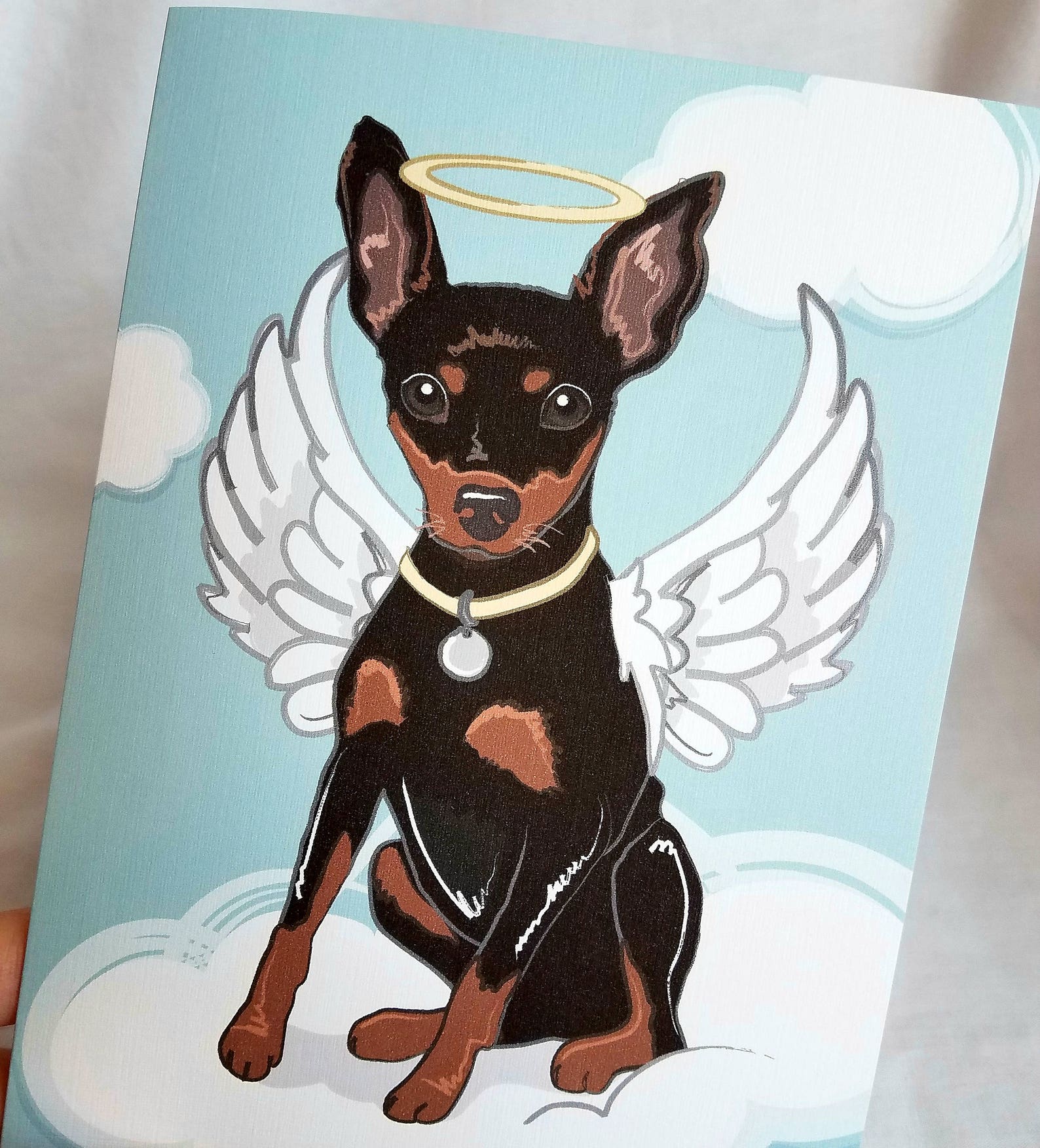 Angel Min Pin Greeting Card | Etsy