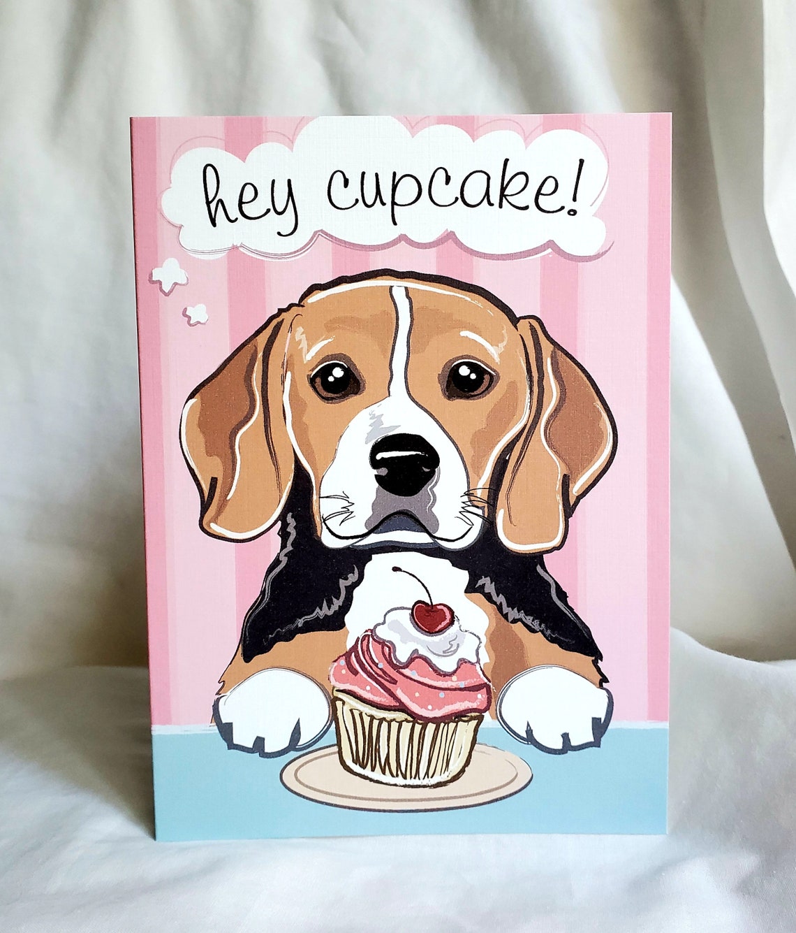 Beagle Cupcake Greeting Card - Etsy