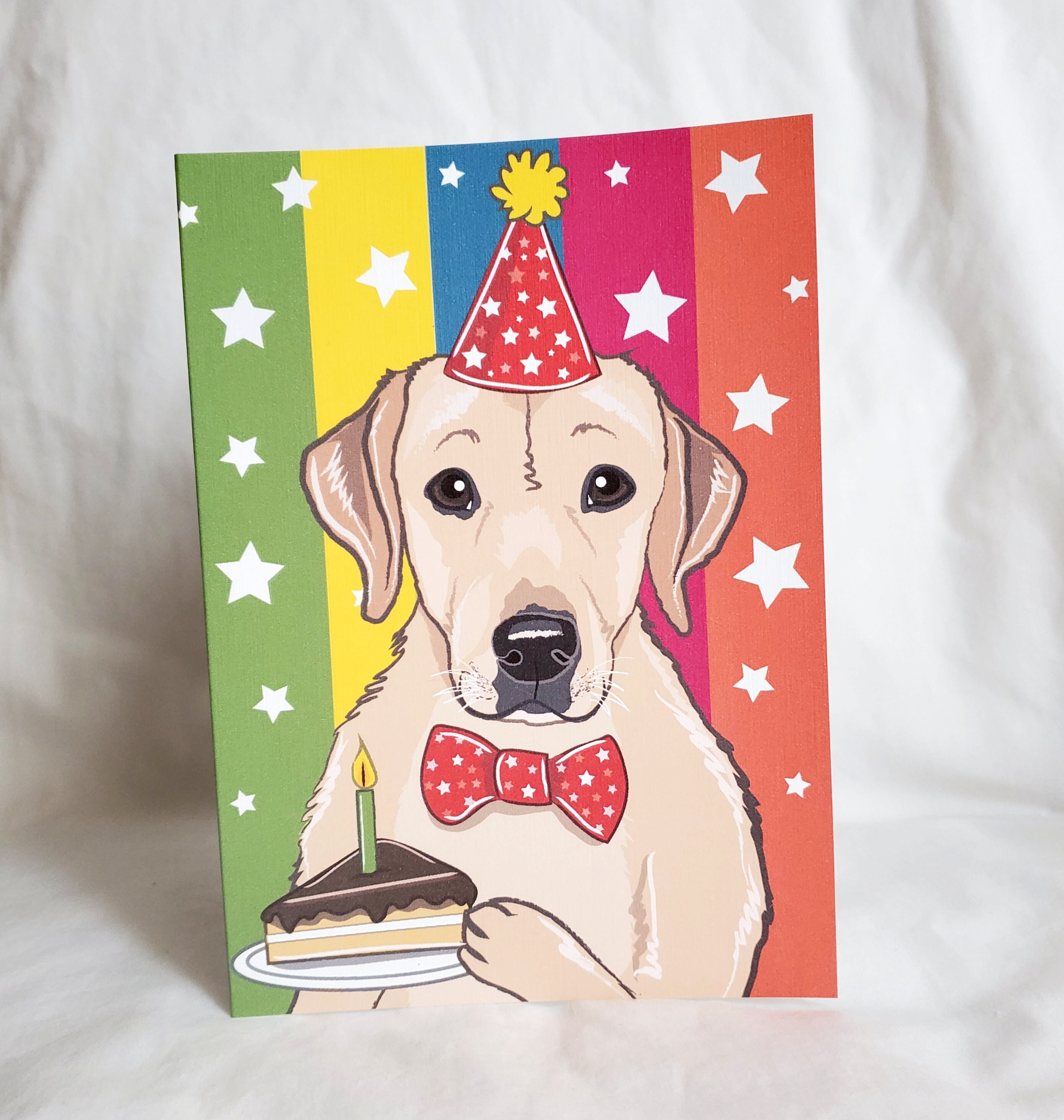 Birthday Yellow Lab Greeting Card | Etsy