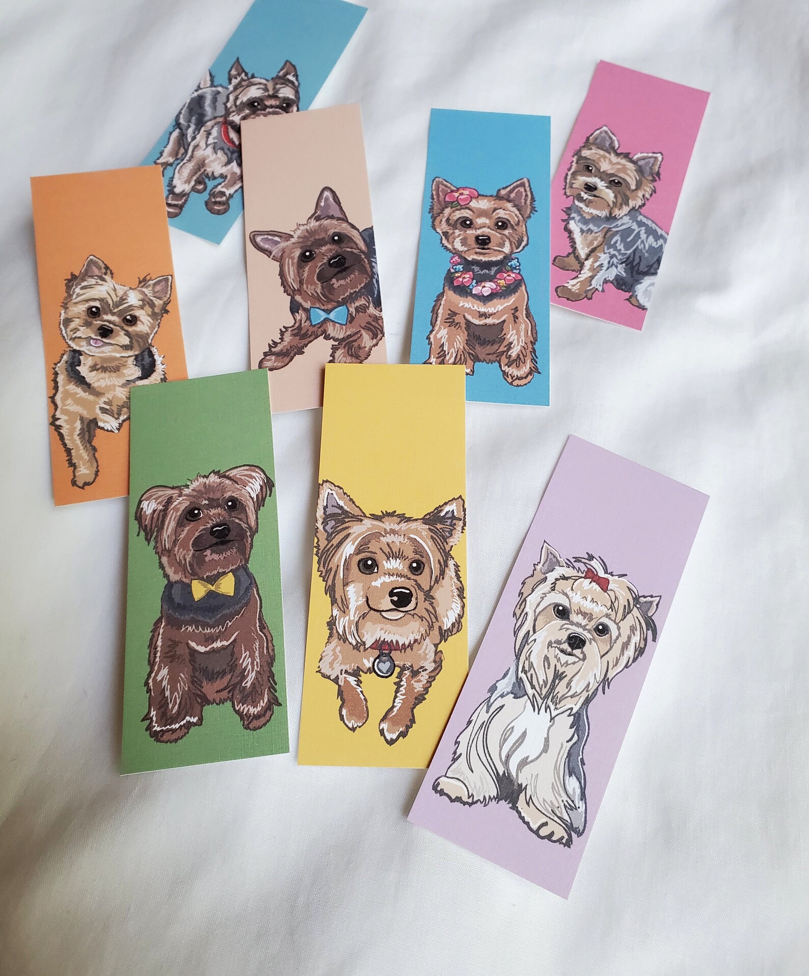 Mini Yorkie Bookmarks Eco-friendly Set of 8 - Etsy