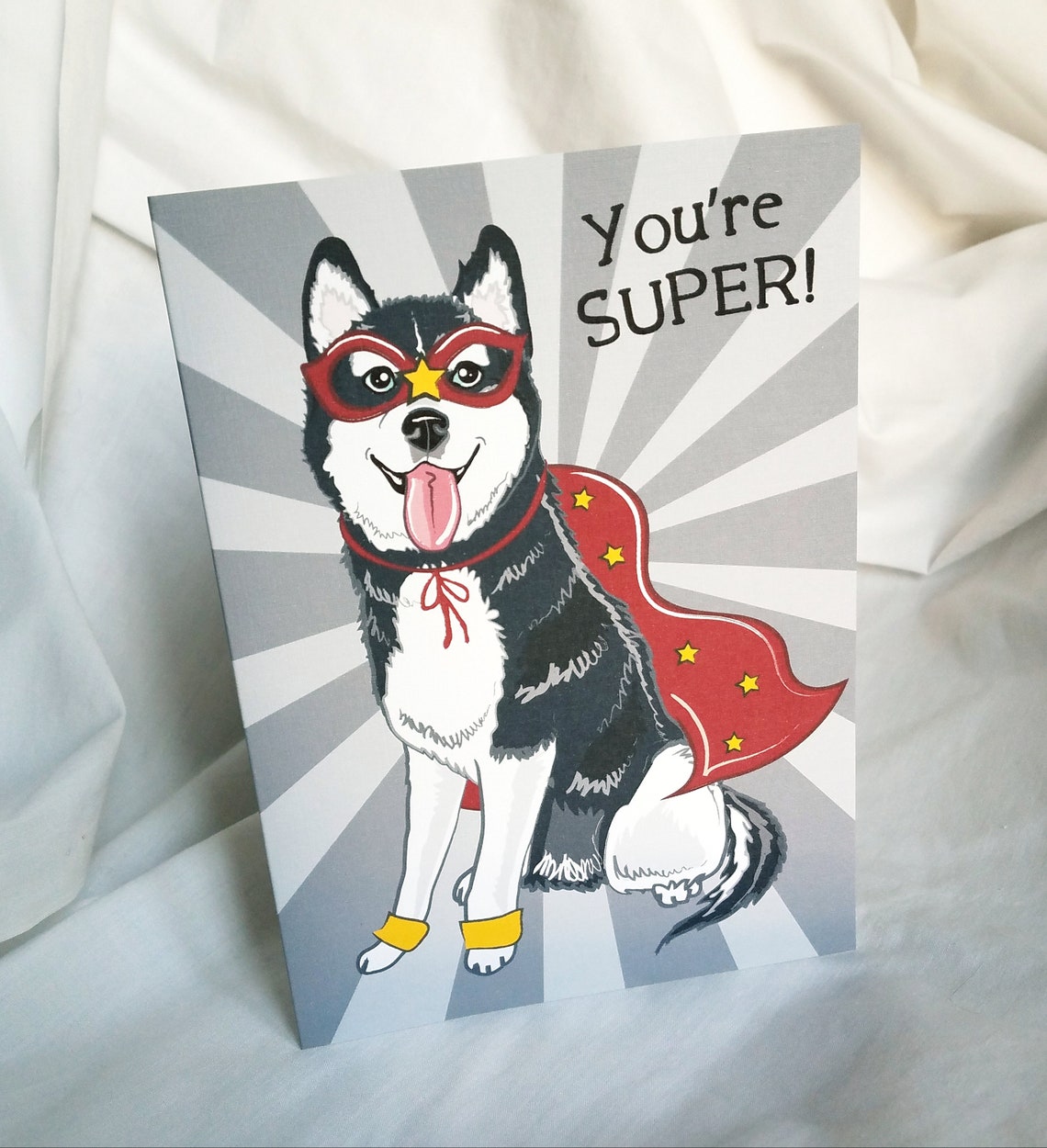 Super Husky Greeting Card | Etsy