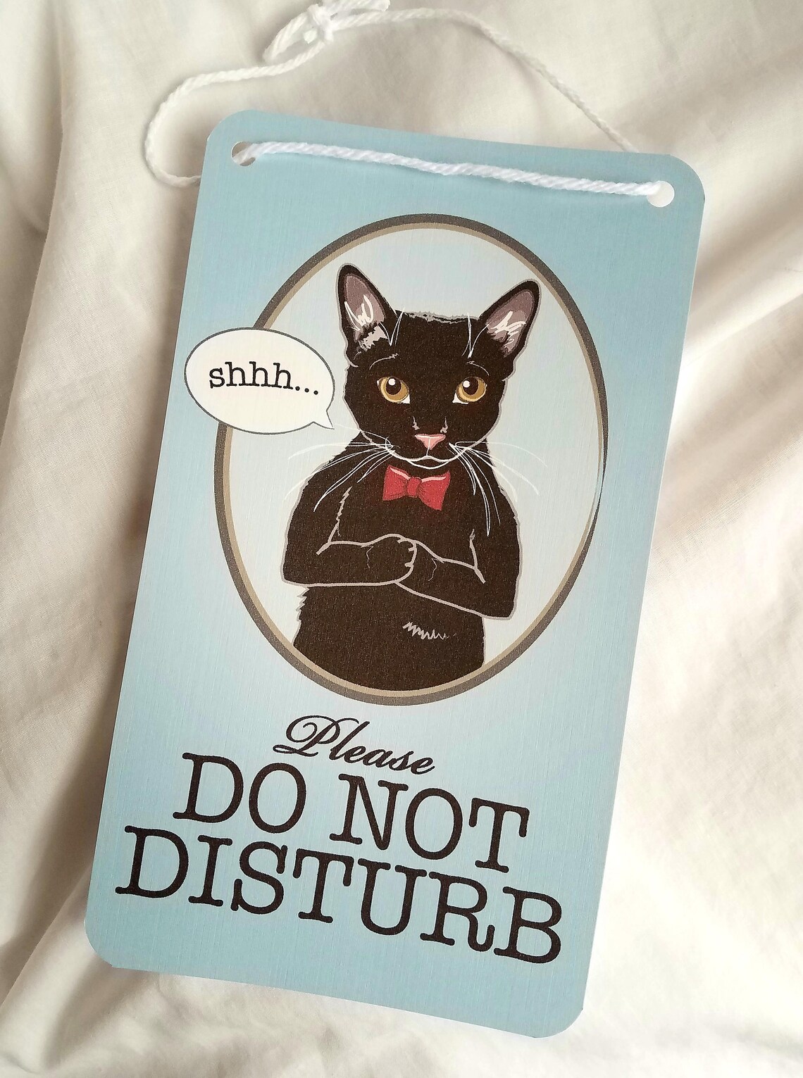 Black Cat Do Not Disturb Sign | Etsy
