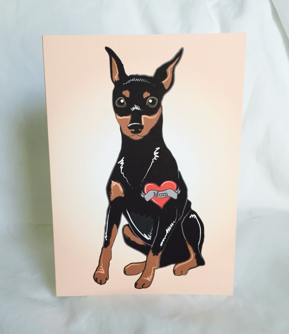 Custom Min Pin Tattoo Greeting Card | Etsy