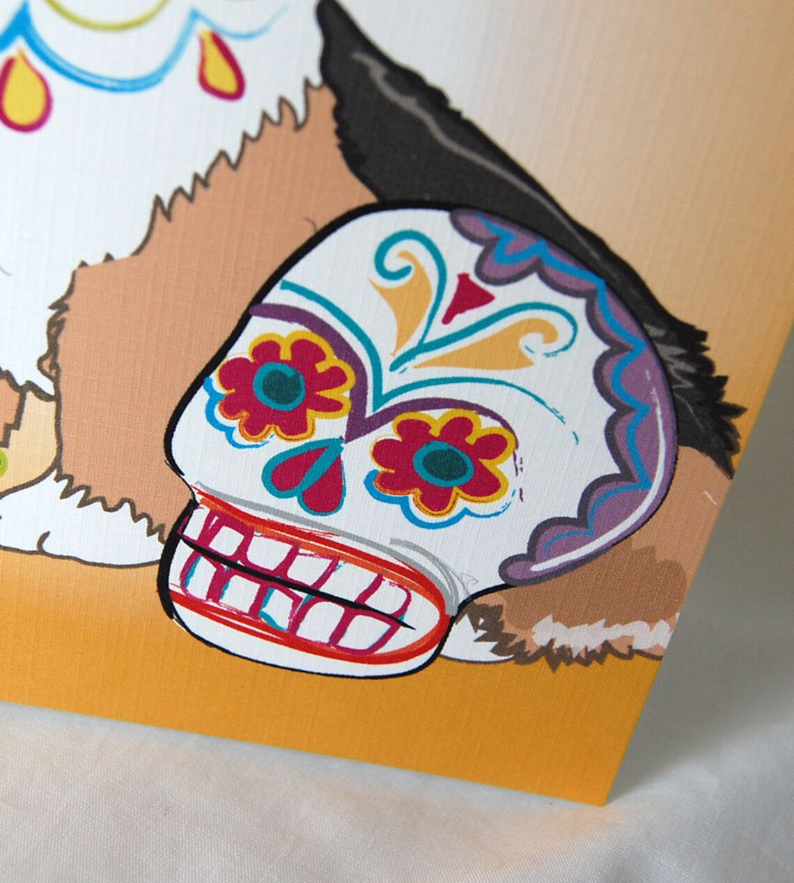 Day of the Dead Corgi Greeting Card - Etsy