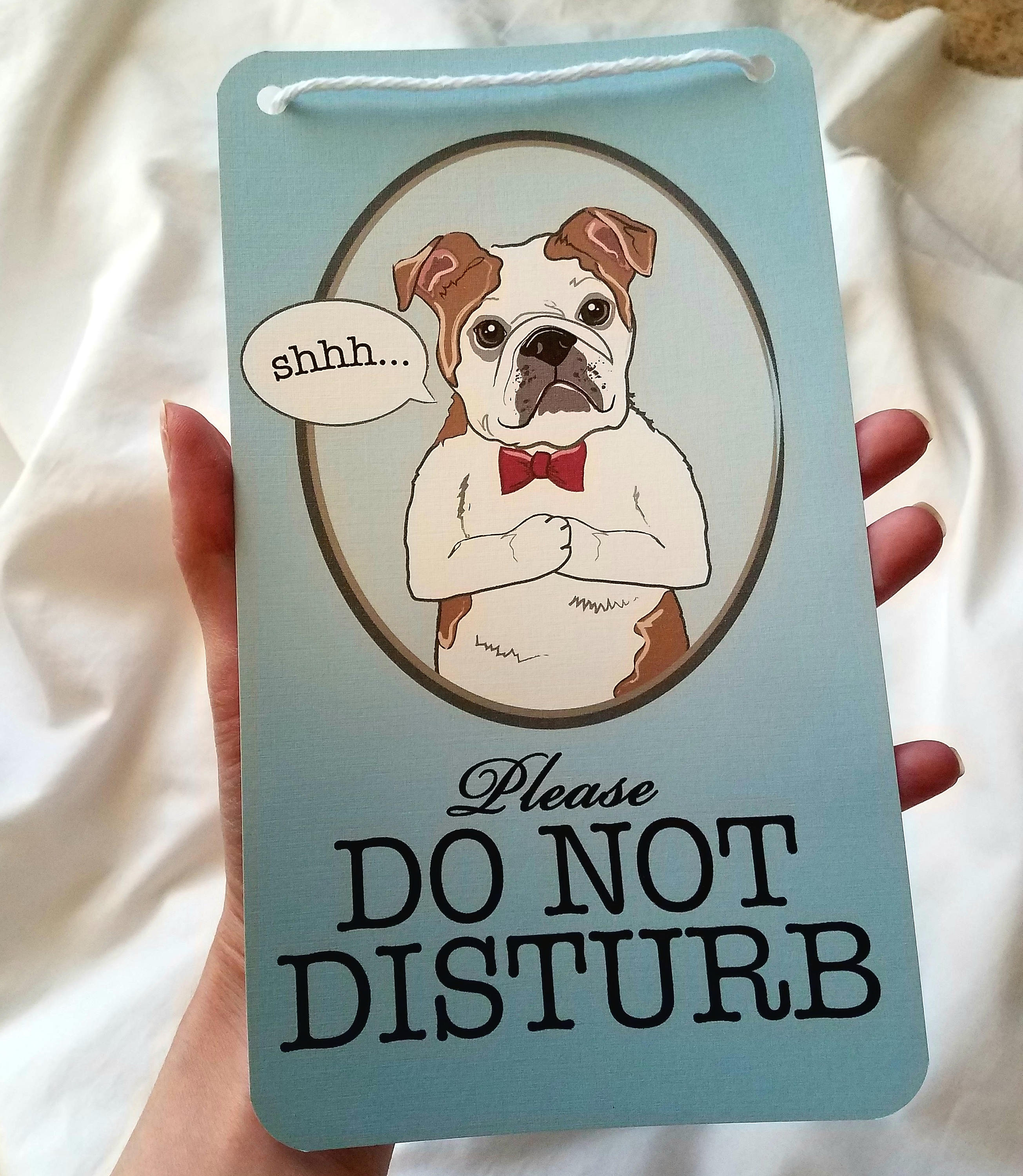 English Bulldog Do Not Disturb Sign - Etsy
