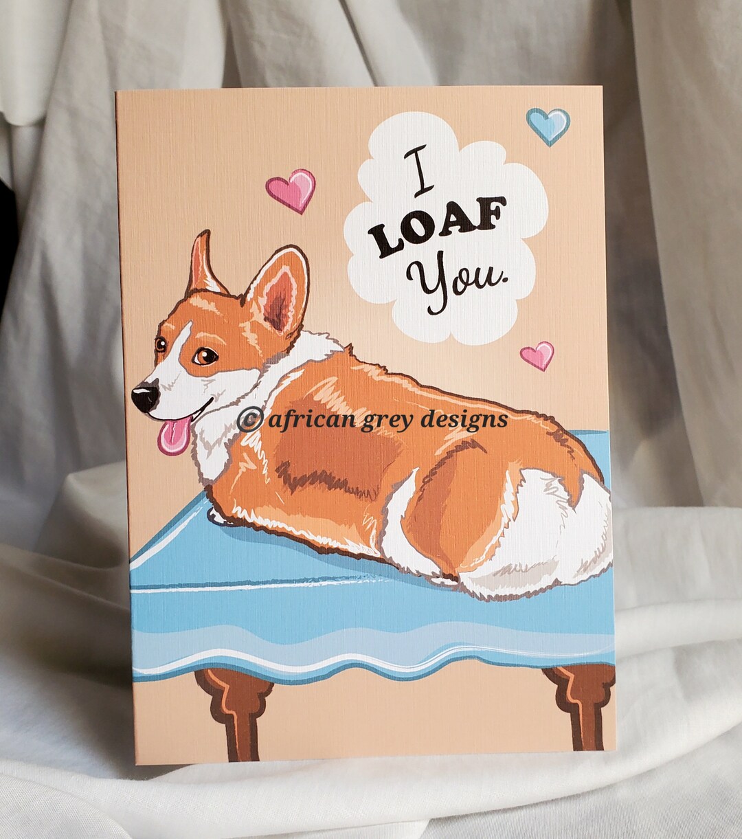 Corgi Loaf Greeting Card - Etsy