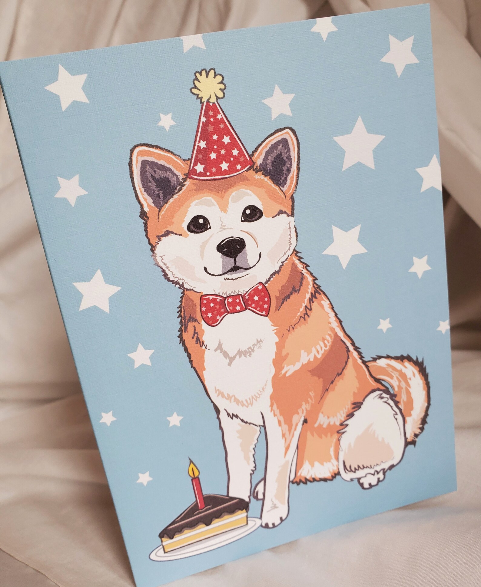 Birthday Akita Greeting Card | Etsy