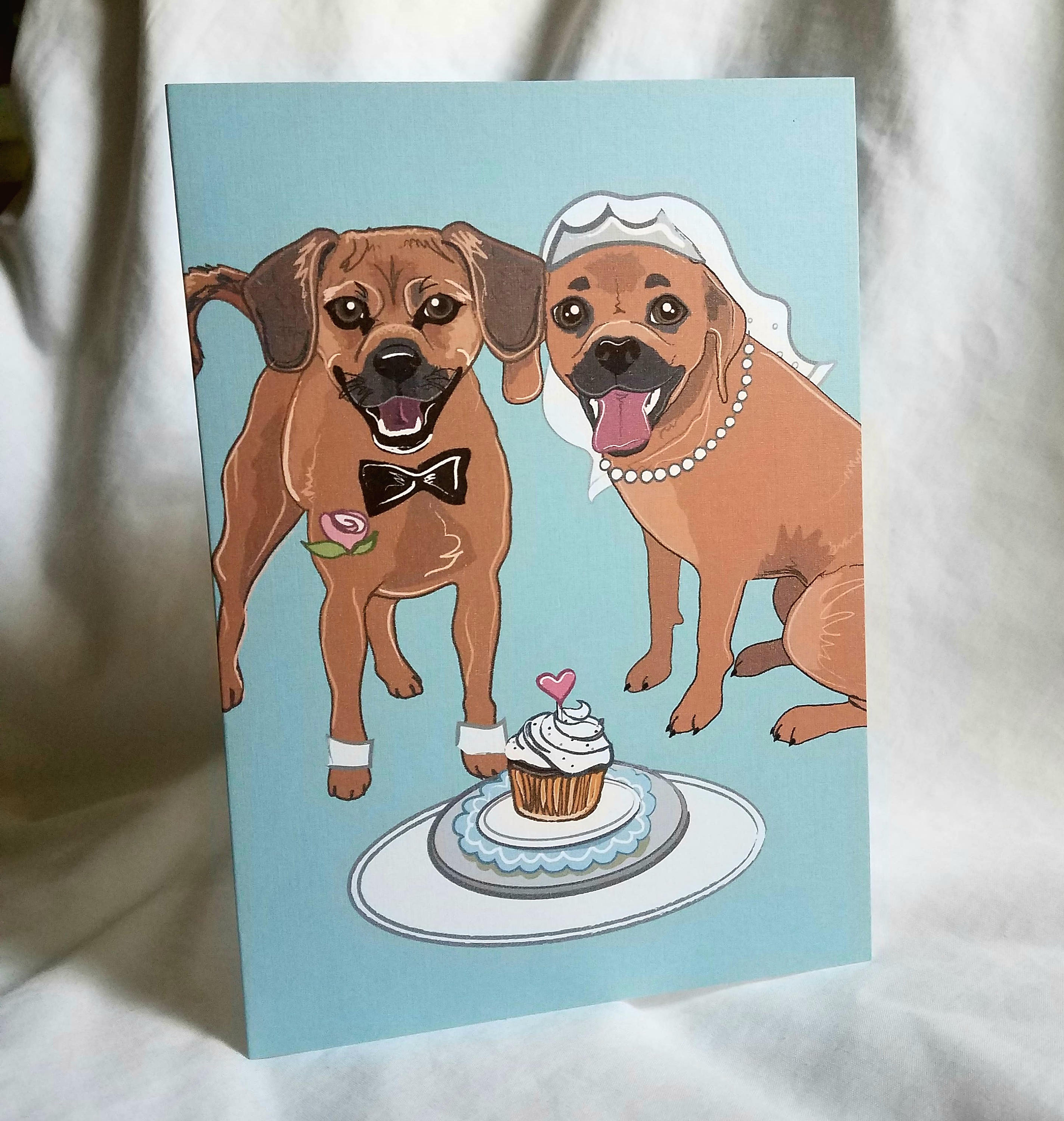 Wedding Puggles Greeting Card | Etsy