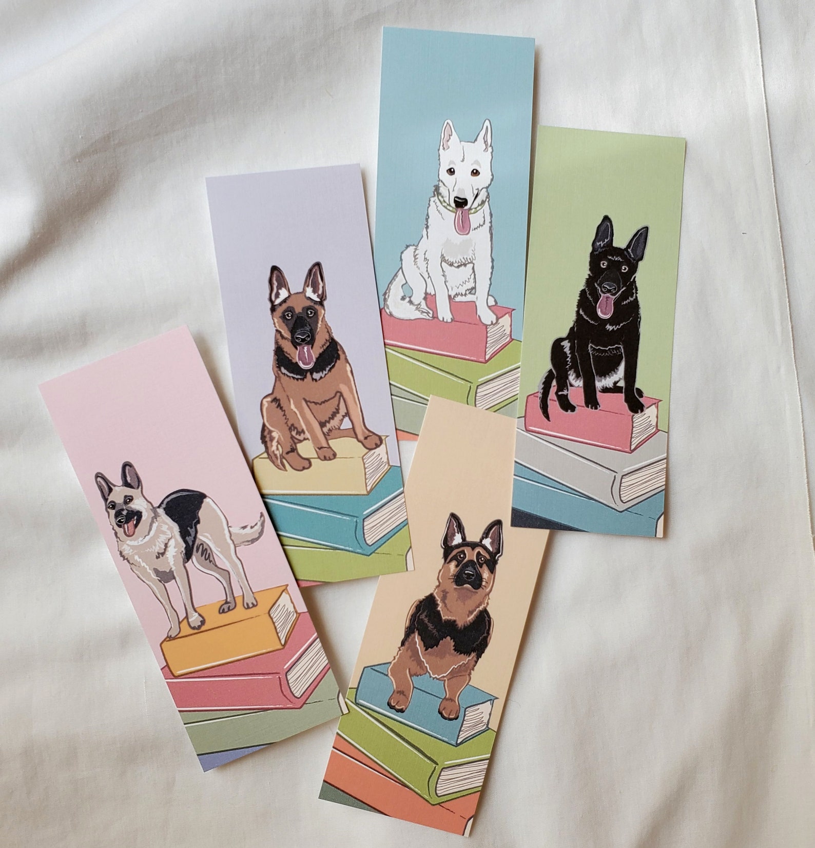 German Shepherd Bookmarks Eco-friendly Set of 5 | Etsy