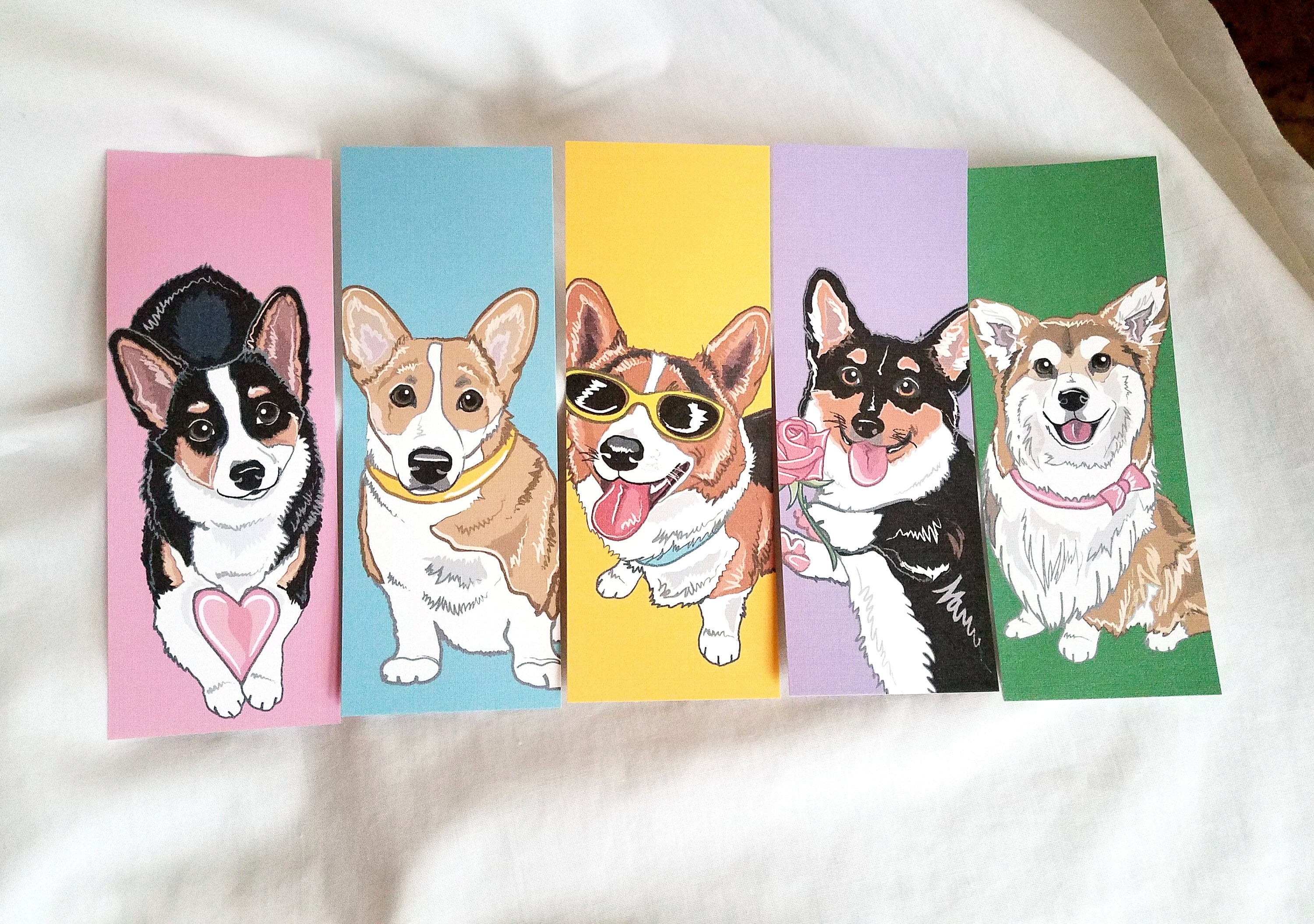 Corgi Bookmarks Eco-friendly Set of 5 | Etsy