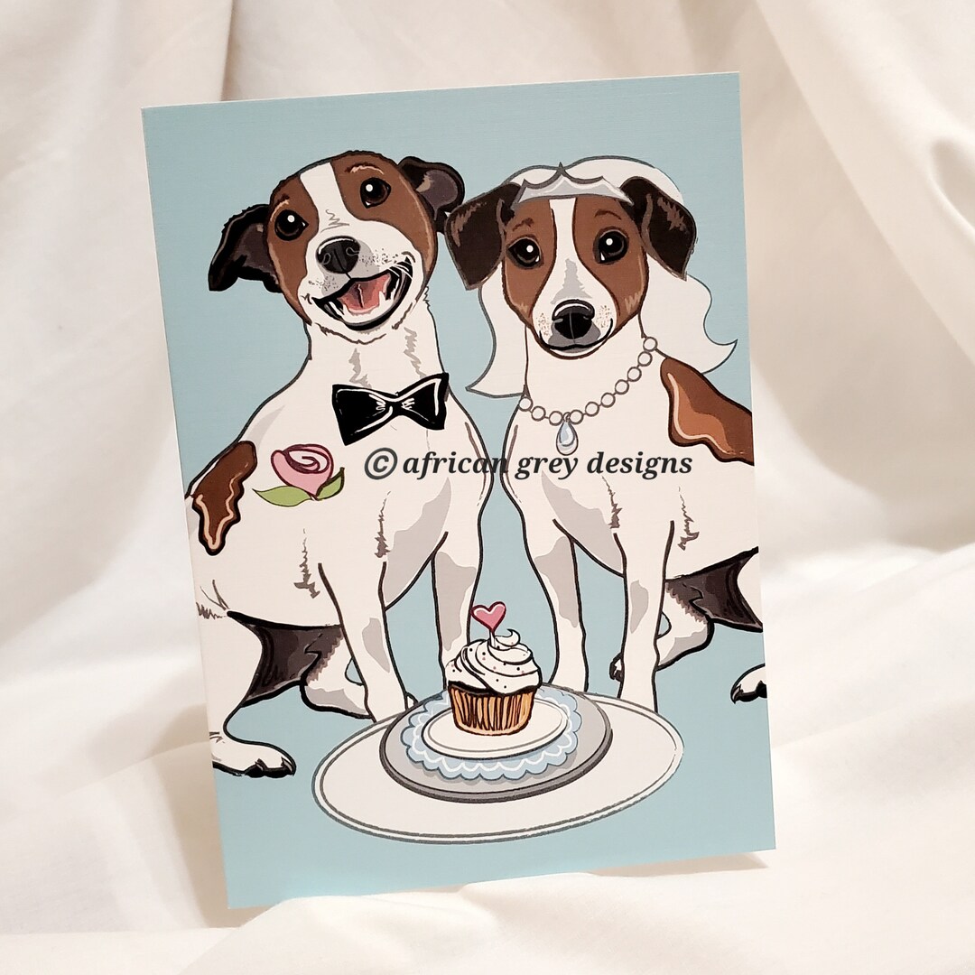Wedding Jack Russells Greeting Card - Etsy