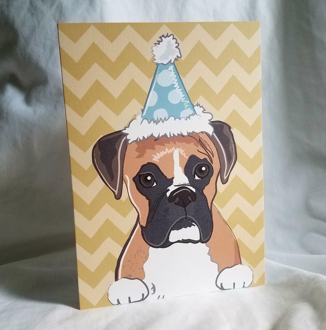 Birthday Boxer Dog Greeting Card | Etsy