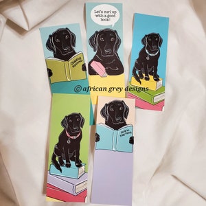 Black Lab Bookmarks - Eco-friendly Set of 5 on Recycled Linen Paper - Etsy
