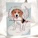 Angel Beagle Greeting Card - Etsy