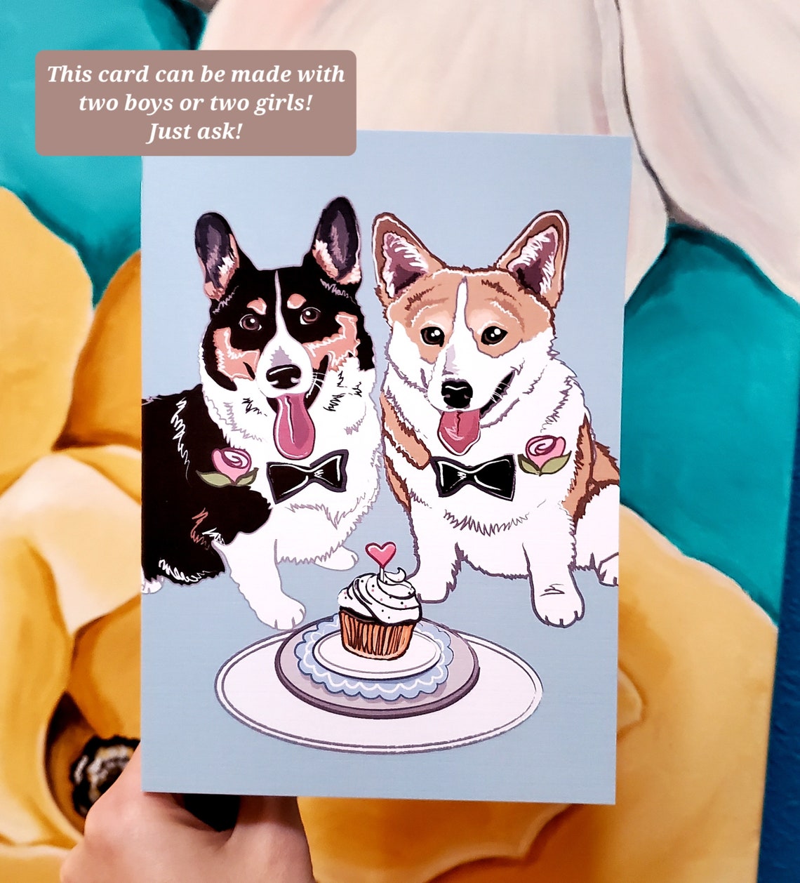 Wedding Corgis Greeting Card | Etsy