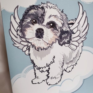 Angel Shih Tzu Greeting Card Choose Your Fur Color | Etsy
