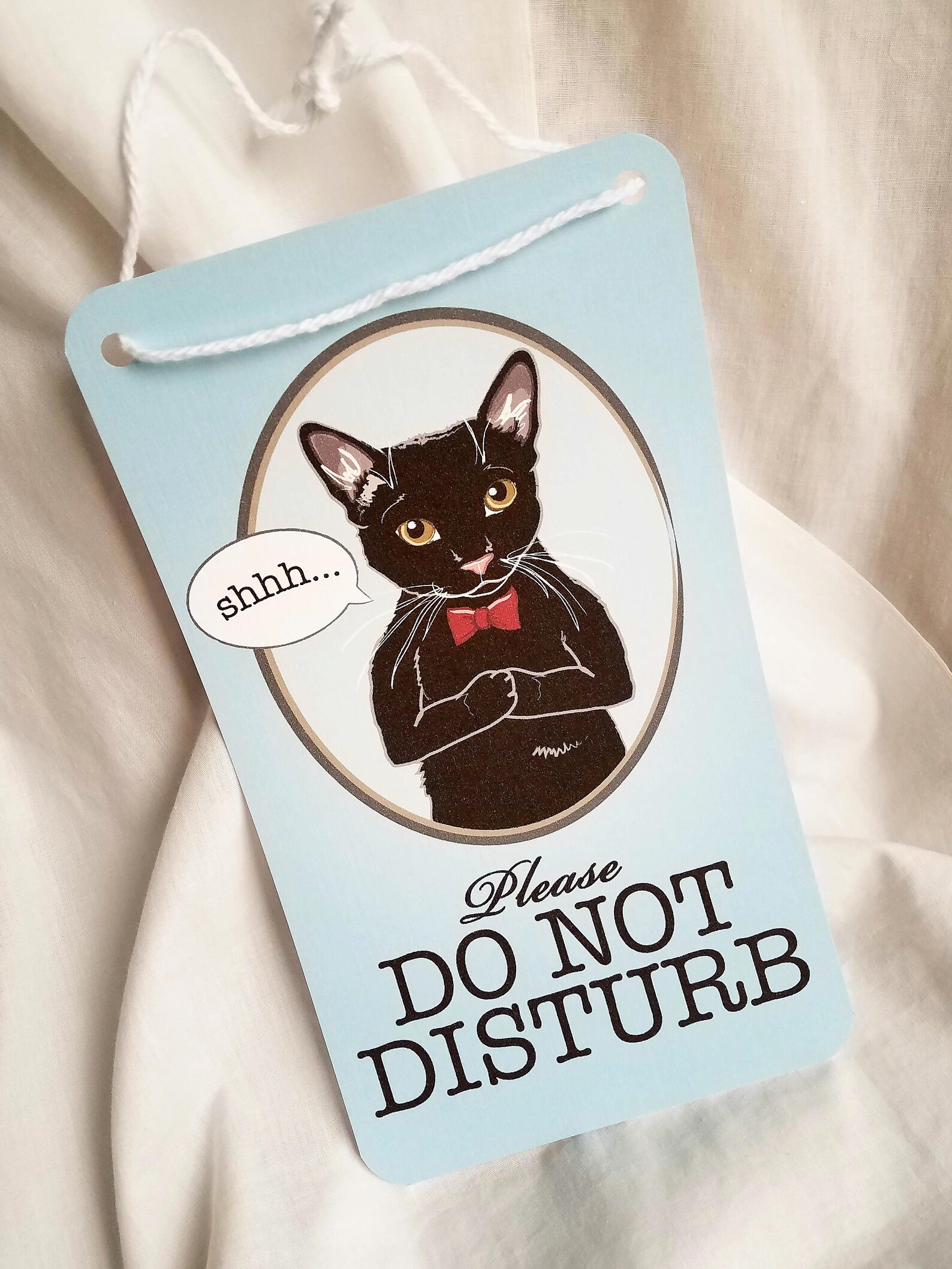 Black Cat Do Not Disturb Sign - Etsy