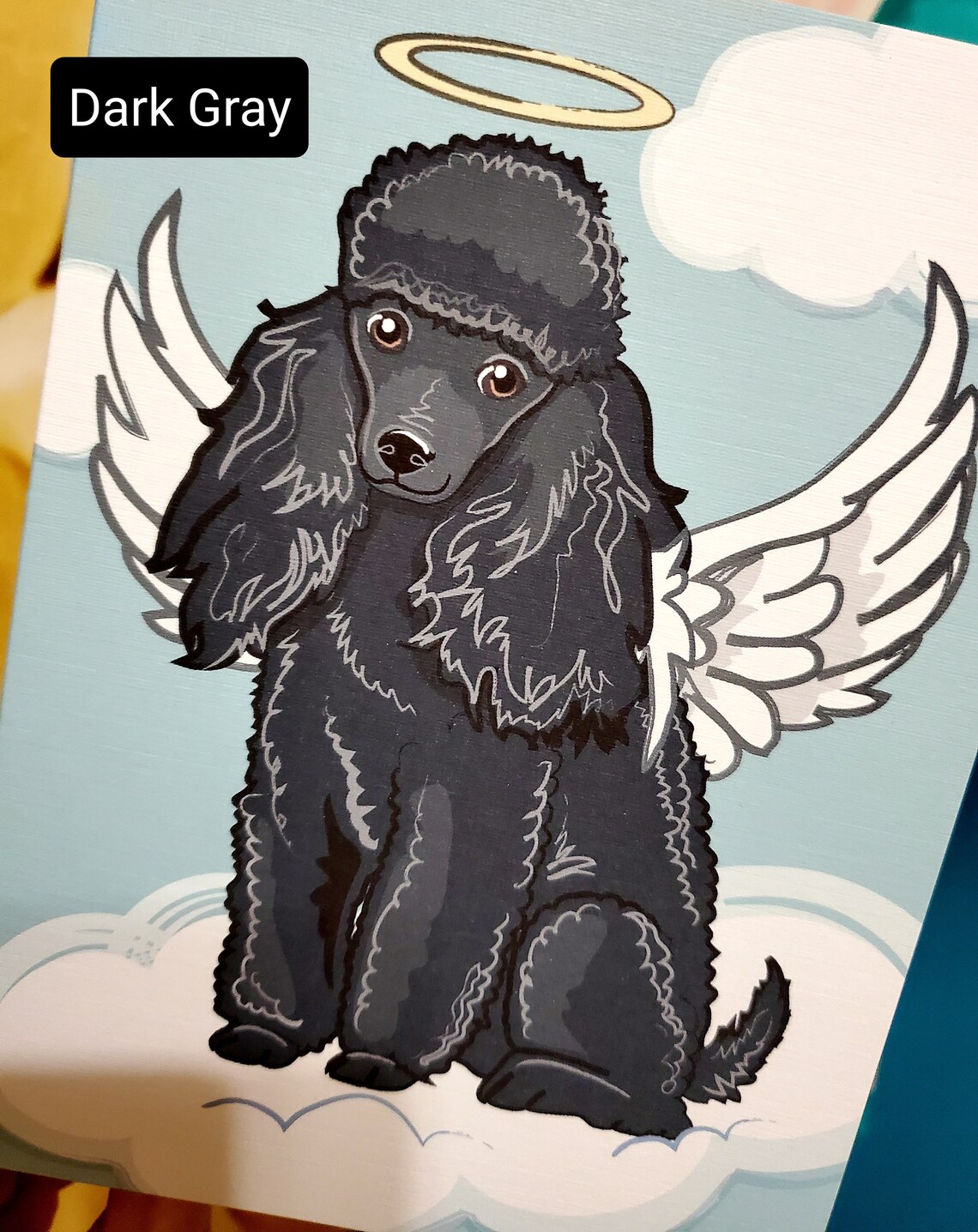Angel Poodle Greeting Card - Etsy