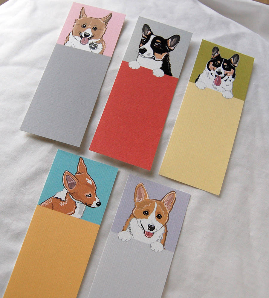 Corgi Bookmarks Eco-friendly Set of 5 | Etsy