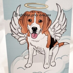 Angel Beagle Greeting Card - Etsy