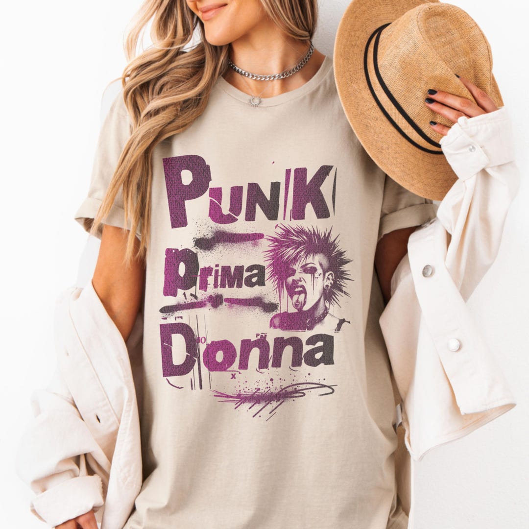 Punk Prima Donna T-shirt: Graffiti Art, Rocker Clothing - Etsy