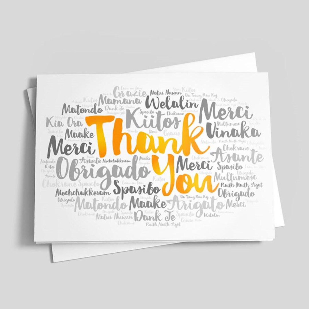 Many Thanks - Thank You Card - Etsy