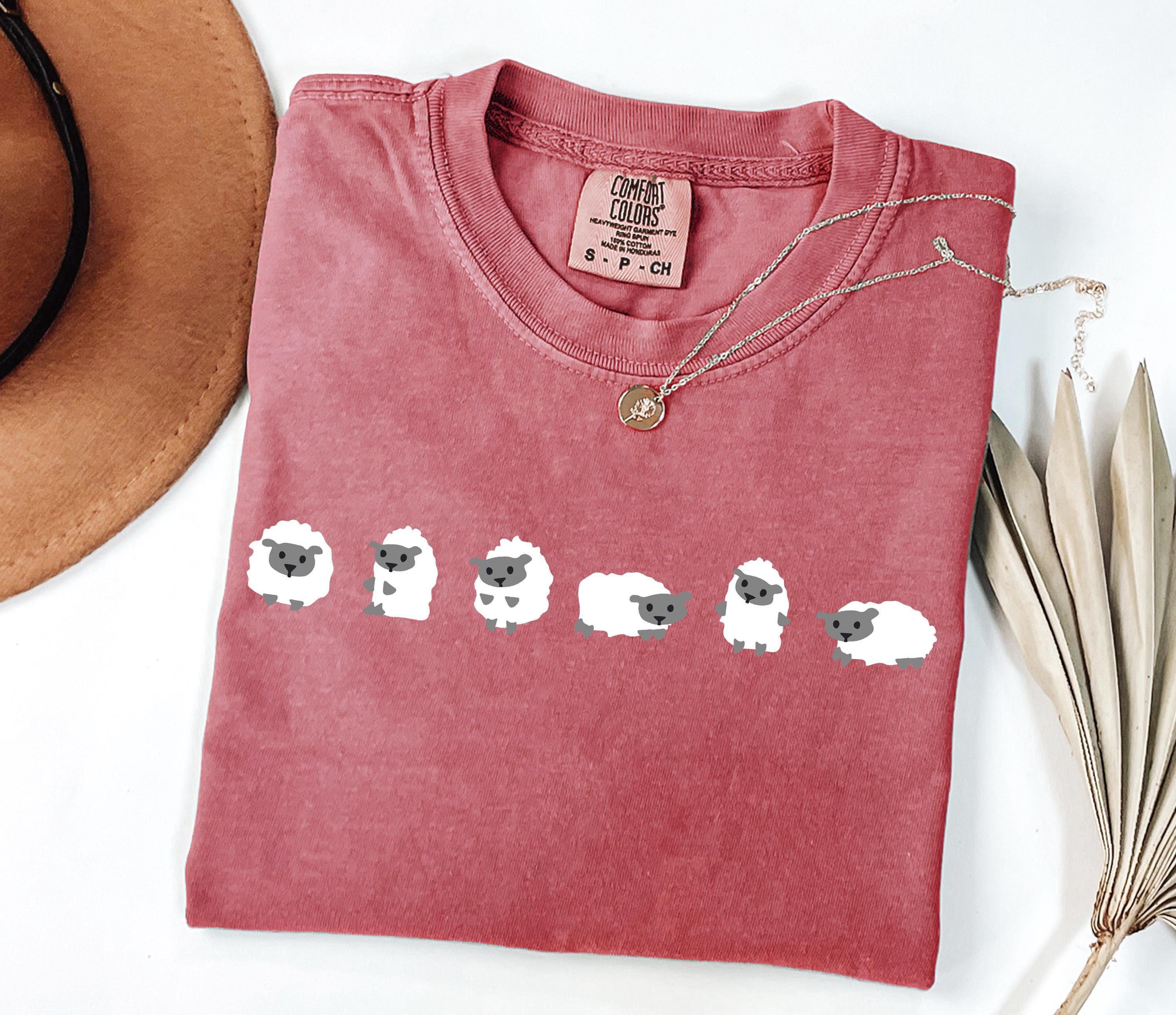 Comfort Colors® Sheep Apparel, Cute Animal Tshirt, Cottagecore Shirt ...