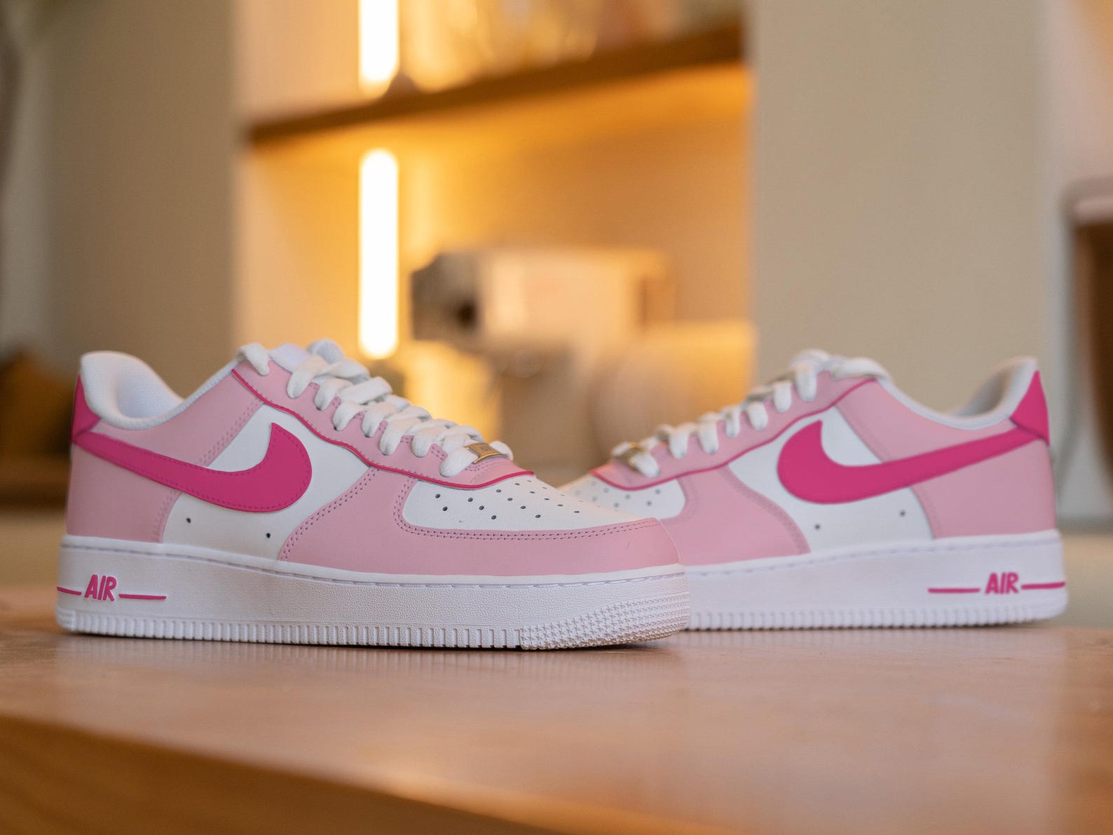 Custom Pink Air Force 1, Handpainted Pink Custom AF1 Sneakers, the Air ...