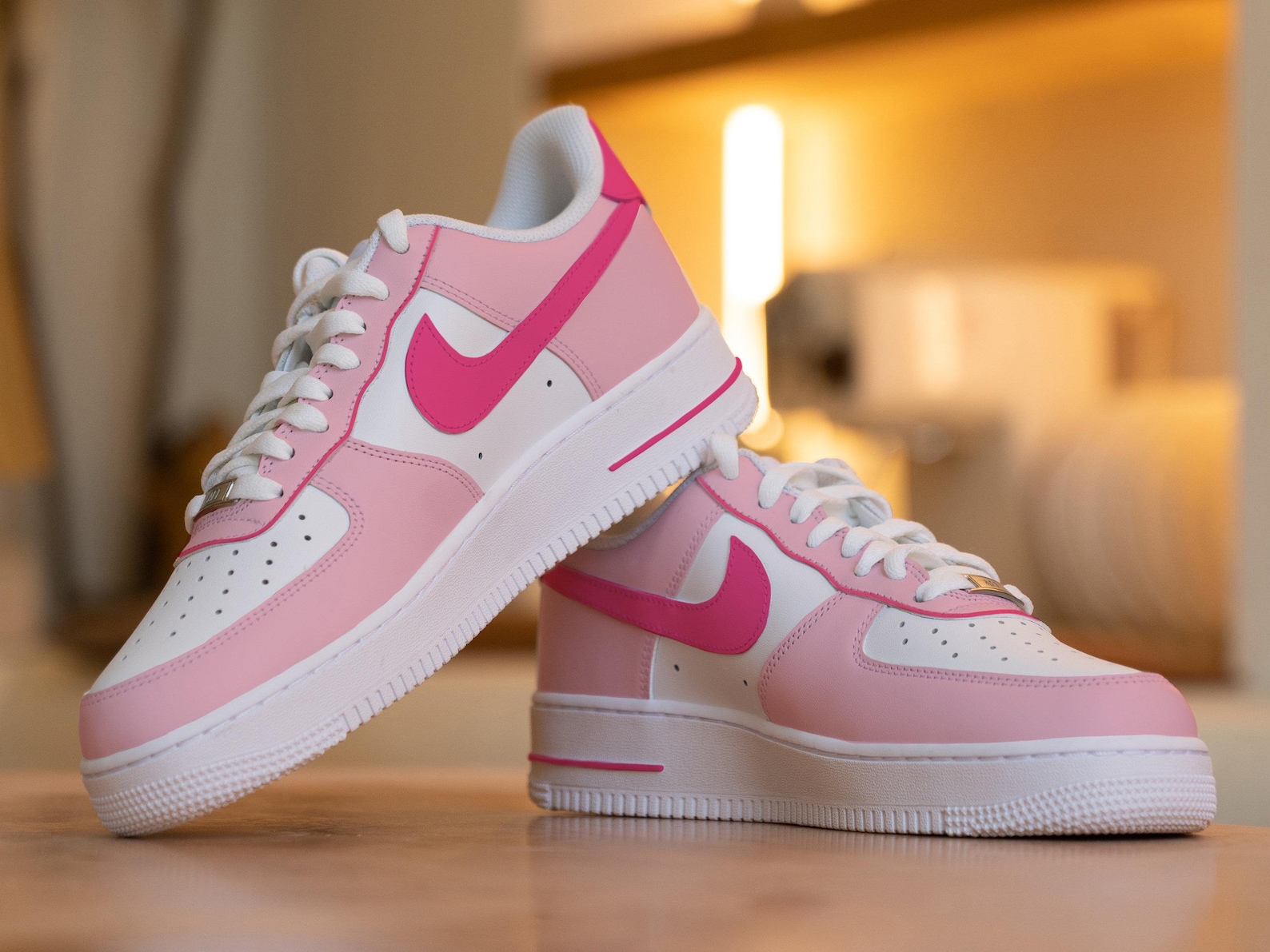 Custom Pink Air Force 1, Handpainted Pink Custom AF1 Sneakers, the Air ...