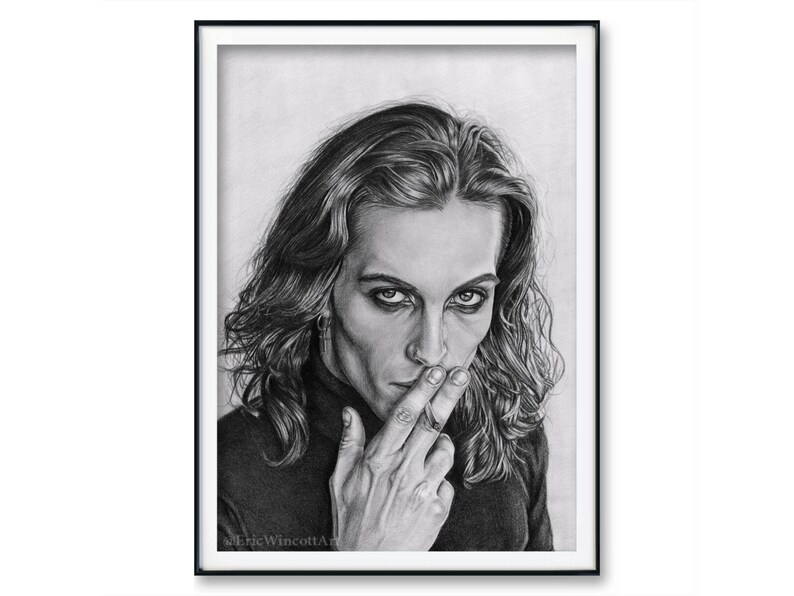 Damiano David Portrait Måneskin Art by Ericwincottart - Etsy