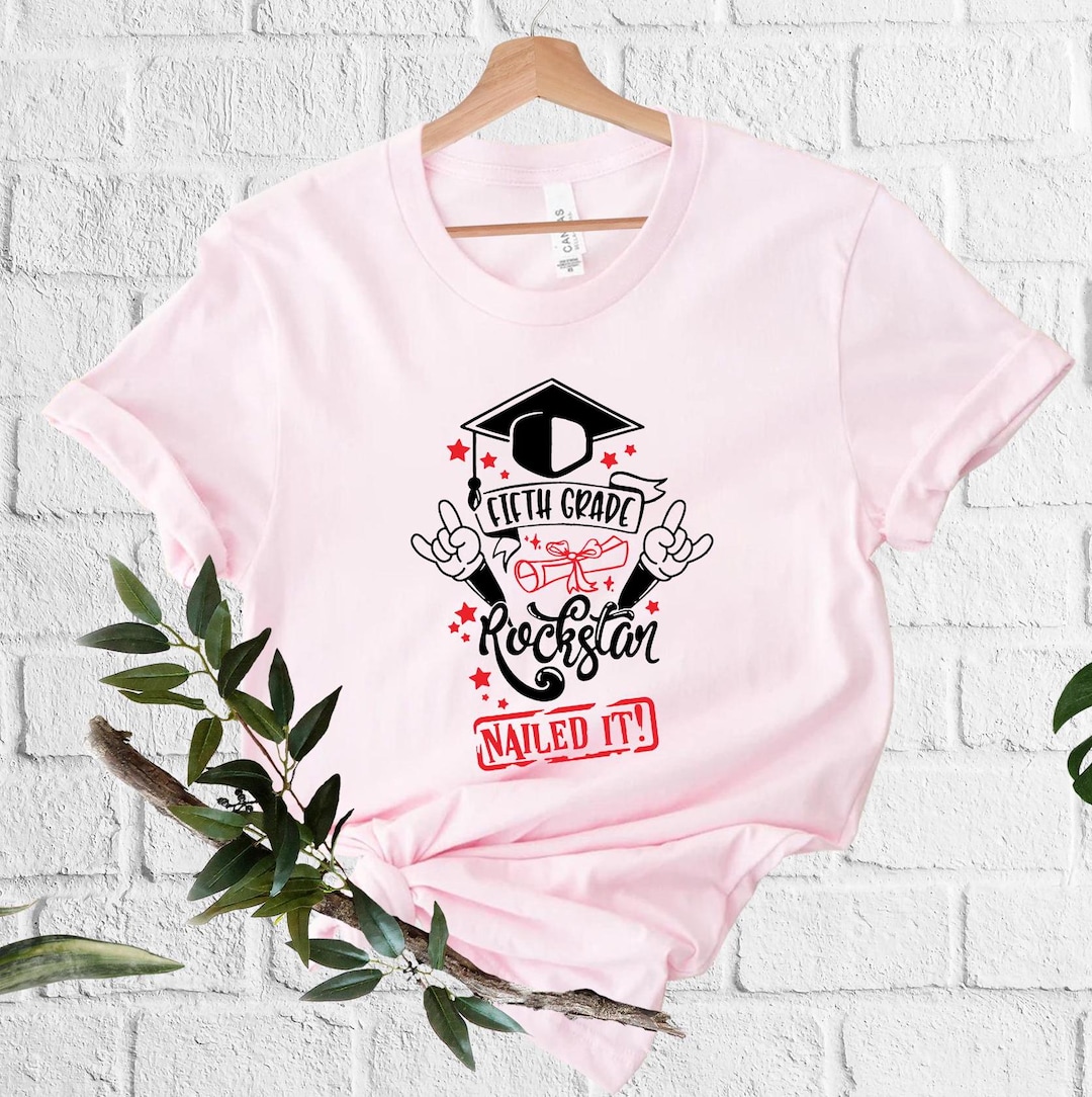 Custom Fifth Grade Rockstar Graduation T-shirt - Etsy