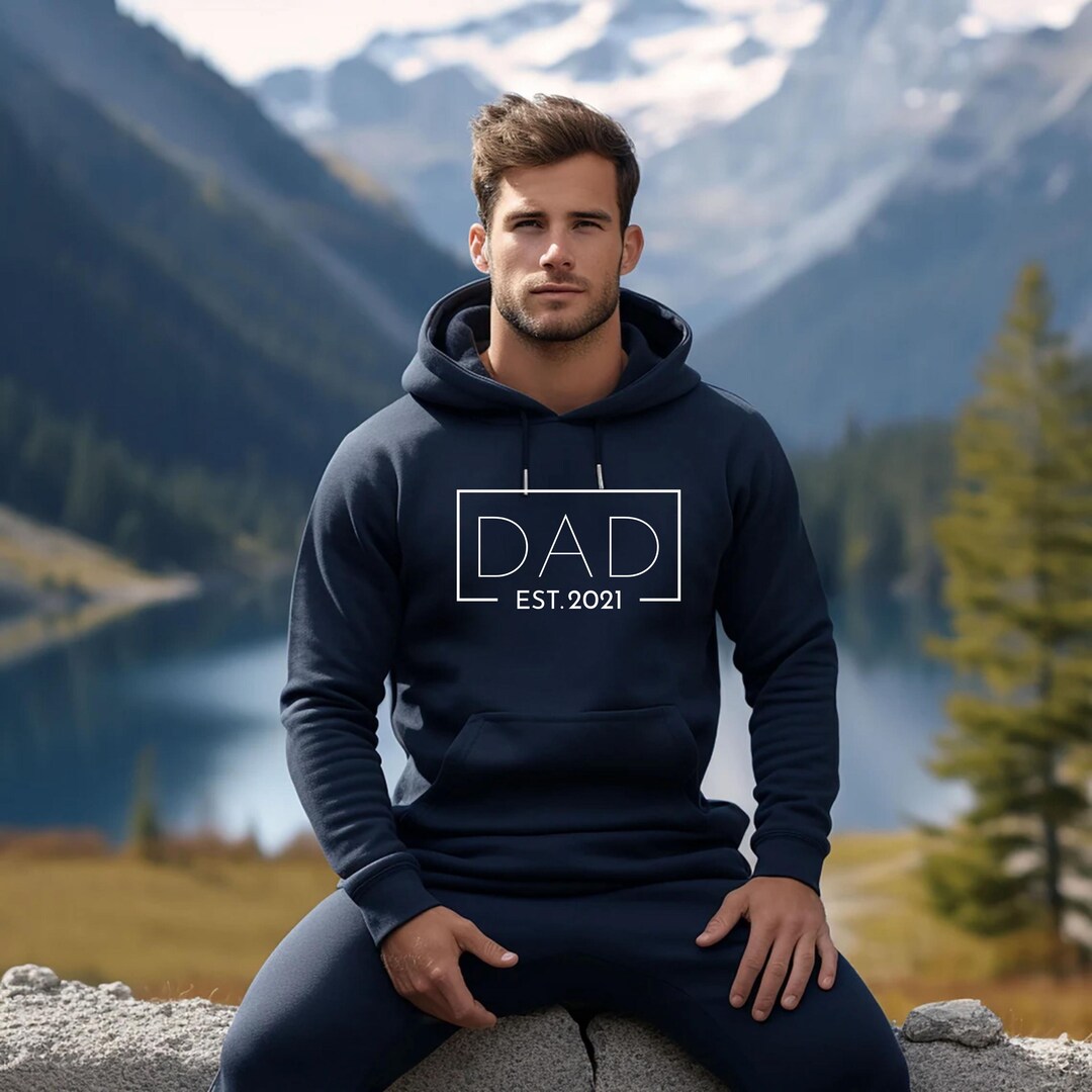 Personalized Dad Est. Year Hoodie, First Time Father Gift - Etsy