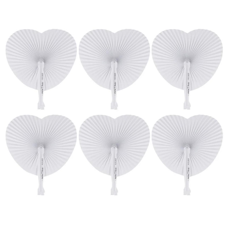 Folding Fan - Heart Shaped Fan - Wedding Party Gift - Personalized Fan ...