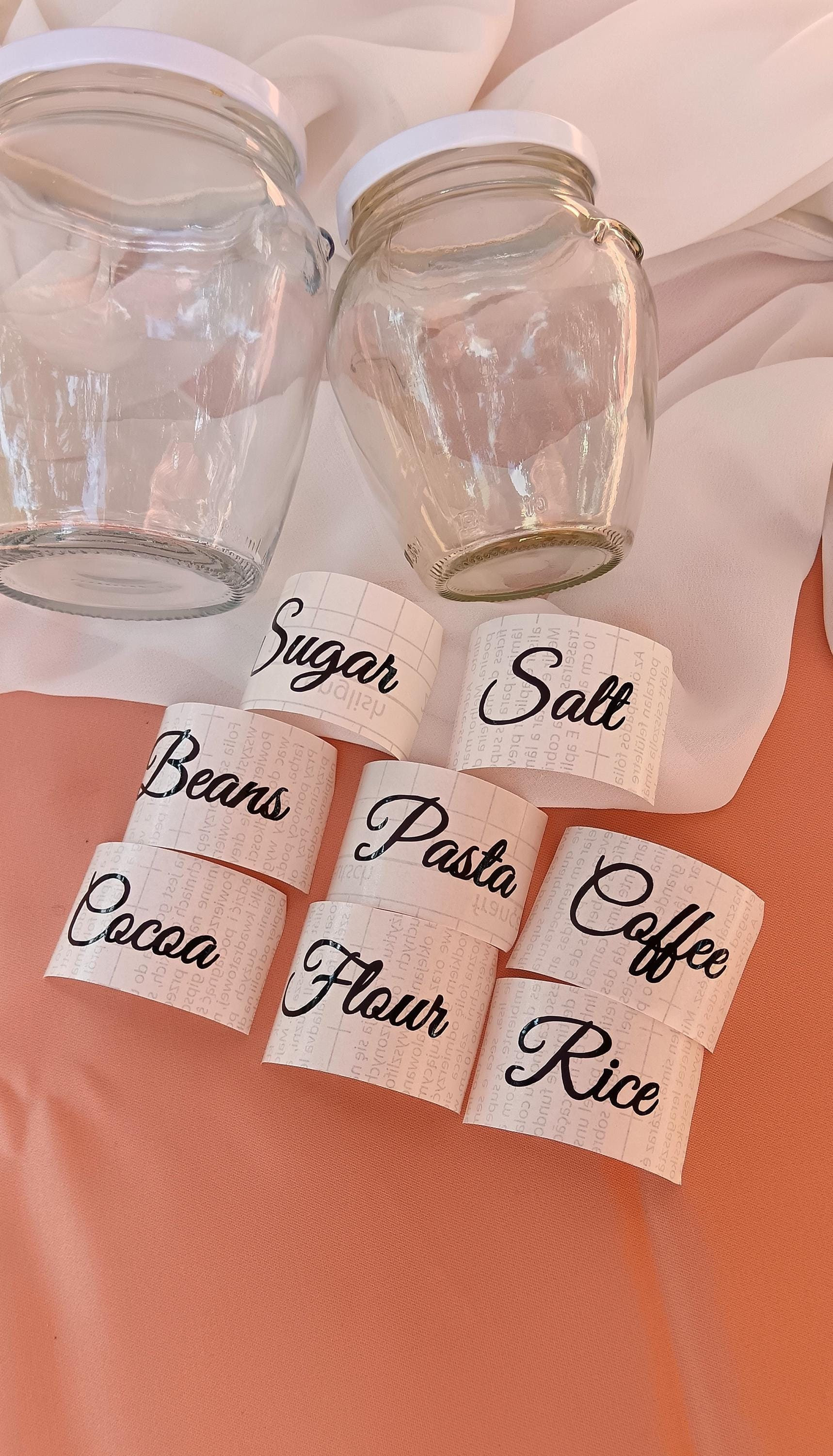 Custom Vinyl Jar Labels – Waterproof Stickers for Kitchen and Pantry ...