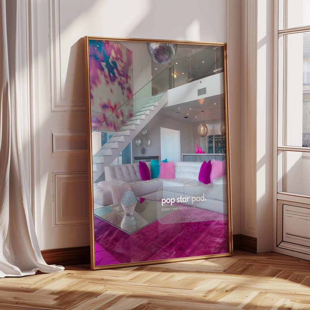 Y2K Wall Art, Pink Aesthetic Room Decor, 2000s Glam Poster, Girly ...