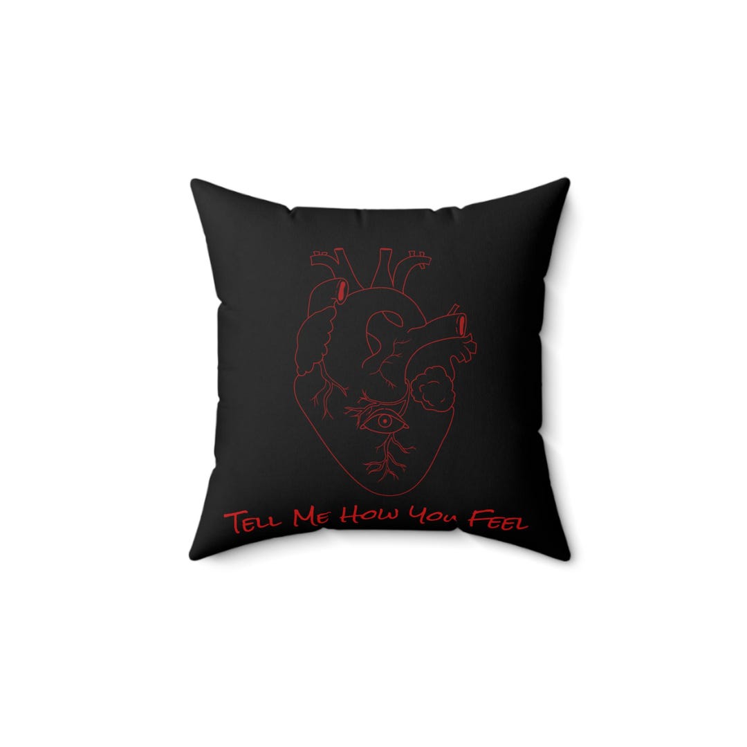 Goth Altnerative Emo Anatomical Heart With Eye Black Pillow - Etsy