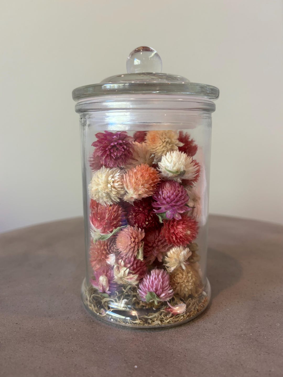 Dried Flower Jar, Large Botanical Apothecary Jar, Cute Gift for Flower ...