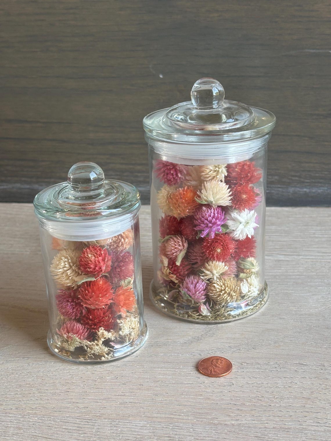 Dried Flower Jar Set, Botanical Apothecary Jar Set, Gift for Flower ...