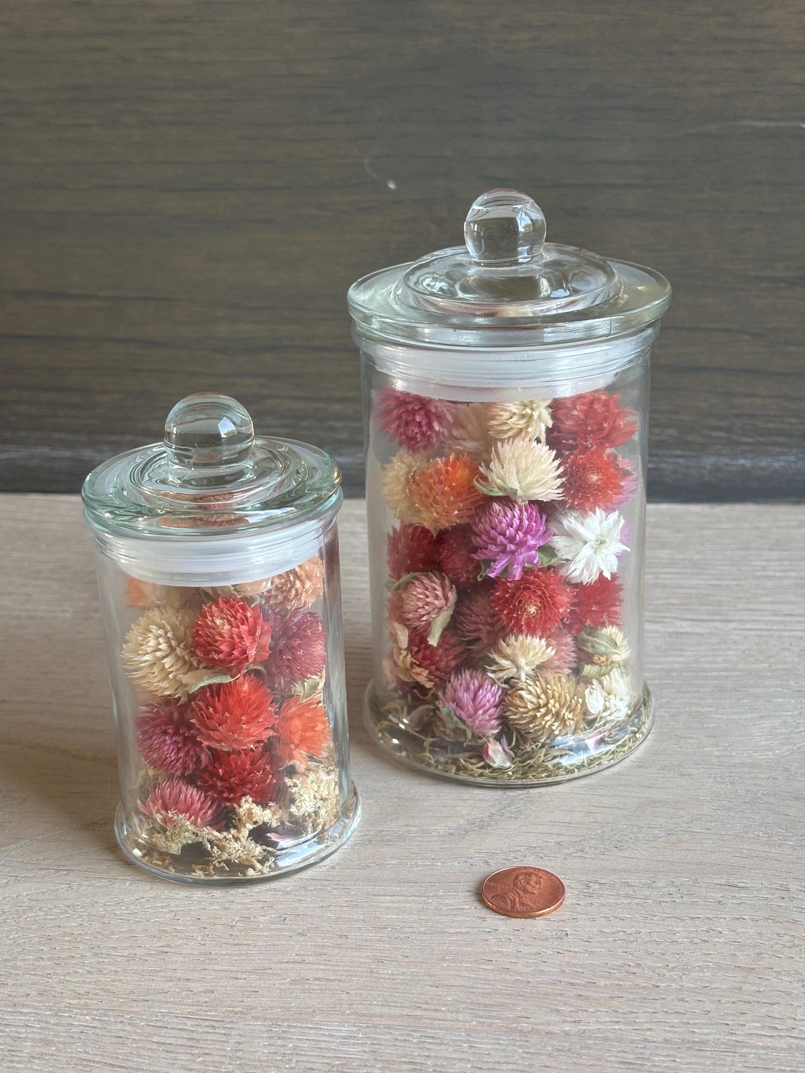 Dried Flower Jar Set, Botanical Apothecary Jar Set, Gift for Flower ...