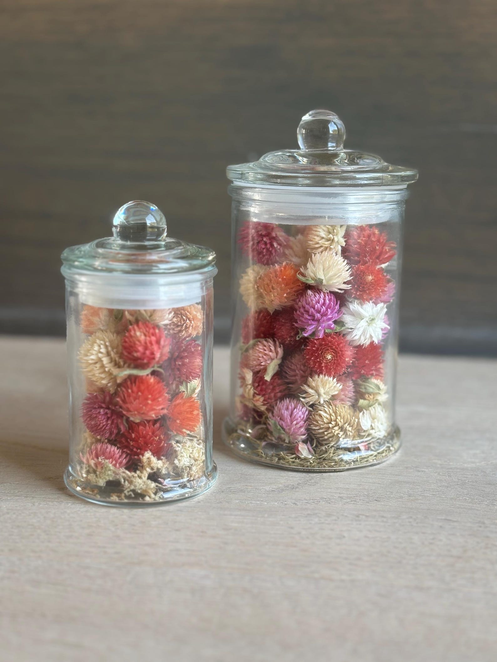 Dried Flower Jar Set, Botanical Apothecary Jar Set, Gift for Flower ...