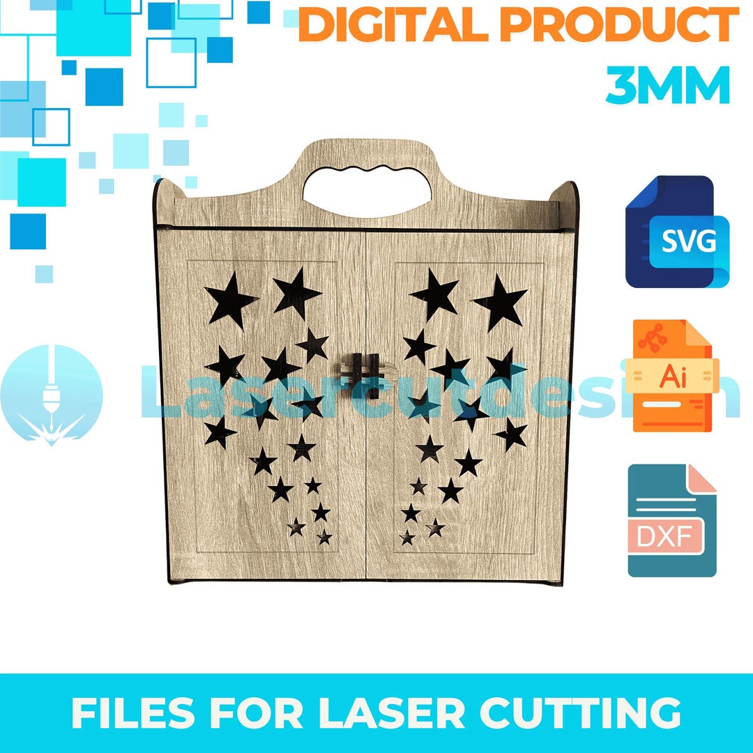 Mini Bar Box Laser Cut File: SVG, DXF, AI (3MM) - Etsy Canada