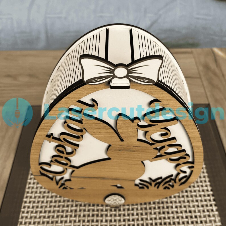 Easter Egg Box Laser Cut File | Bunny Rabbit Decor (digital Download ...